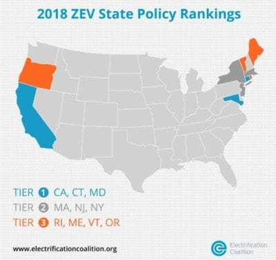 ZEV Scorecard Assesses States’ Progress on EVs
